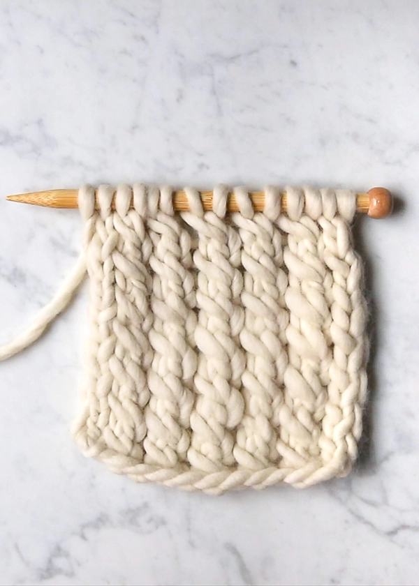 Elongated Mock Cable Stitch Tutorial: Knitting Instructions