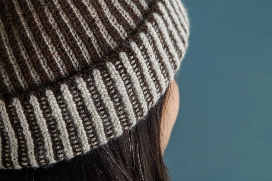 Two-Color Brioche Hat: Free Hat Knitting Pattern