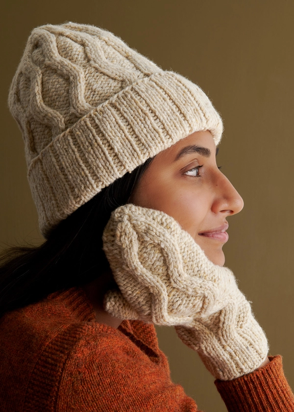 Fox Trail Hat + Mittens: Free Knitting Pattern